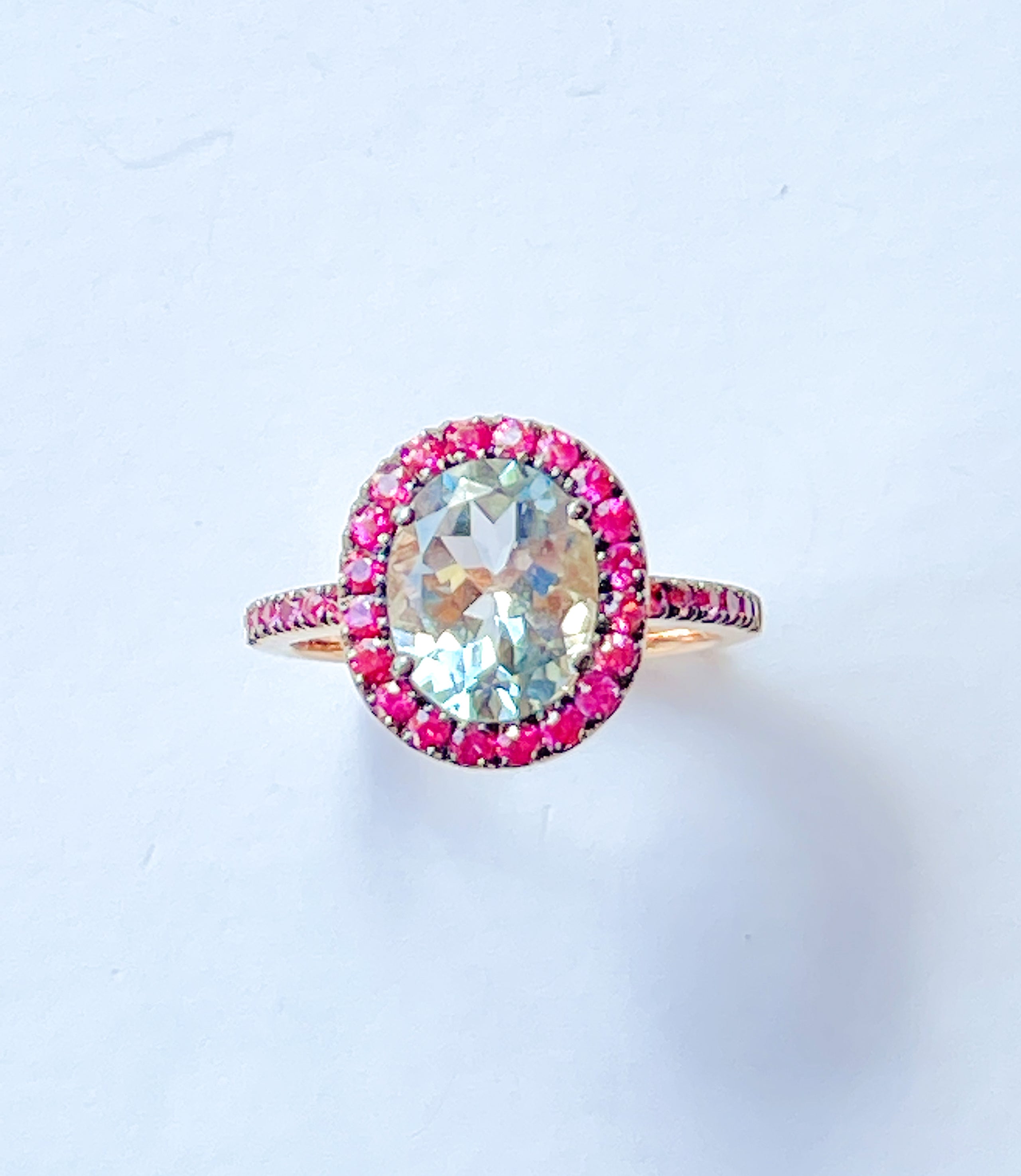 Byzantine Collection- Pink Sapphire Surround Ring- Size 7 | Collections ...